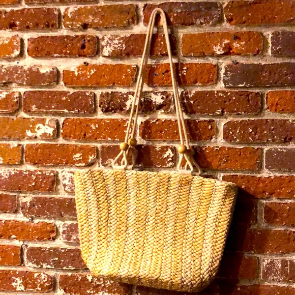 Bags | Vintage Zip Straw Tote | Poshmark